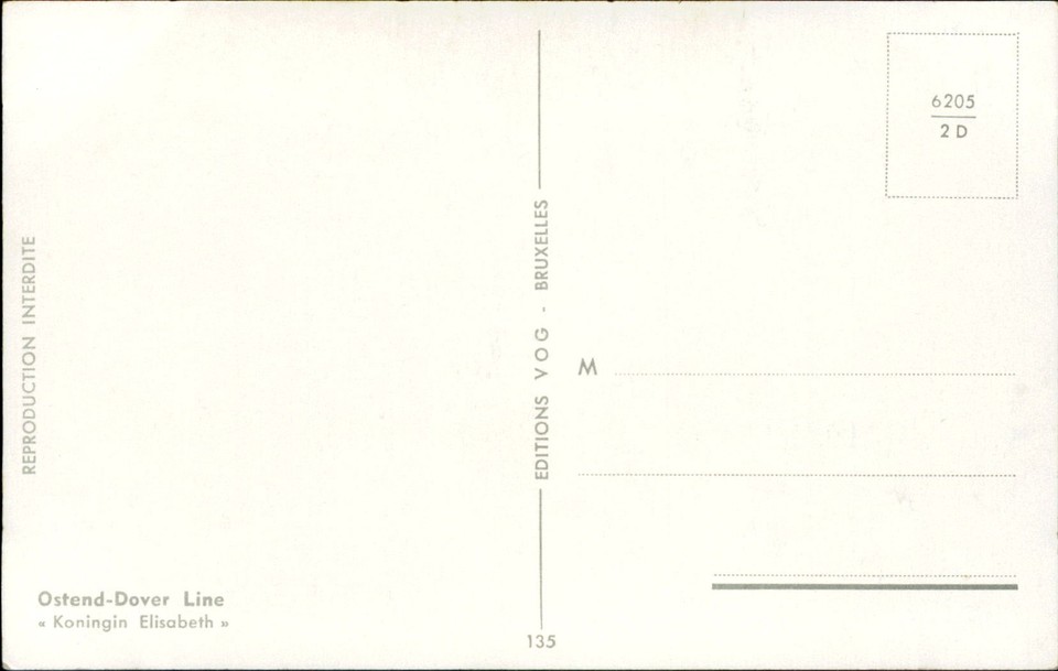 Ostend Dover Line ~ Koningin Elisabeth ~ steamship liner ~ Belgium | eBay