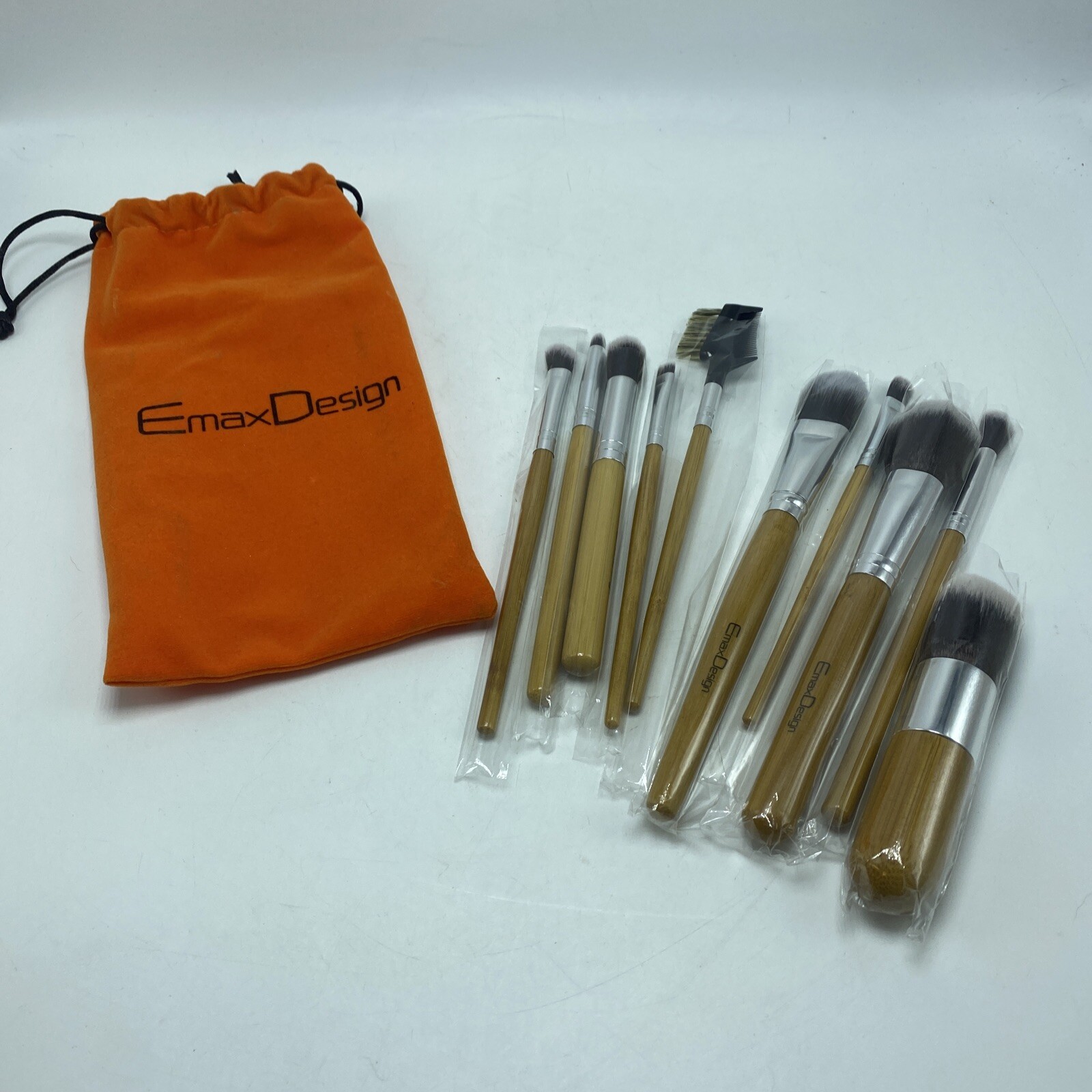 Emax Design Make Up Brushes New Set Of 10 In Carrying Pouch | eBay