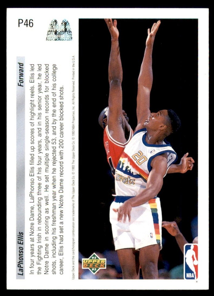 1992 Upper Deck #P46 LaPhonso Ellis McDonald's | eBay