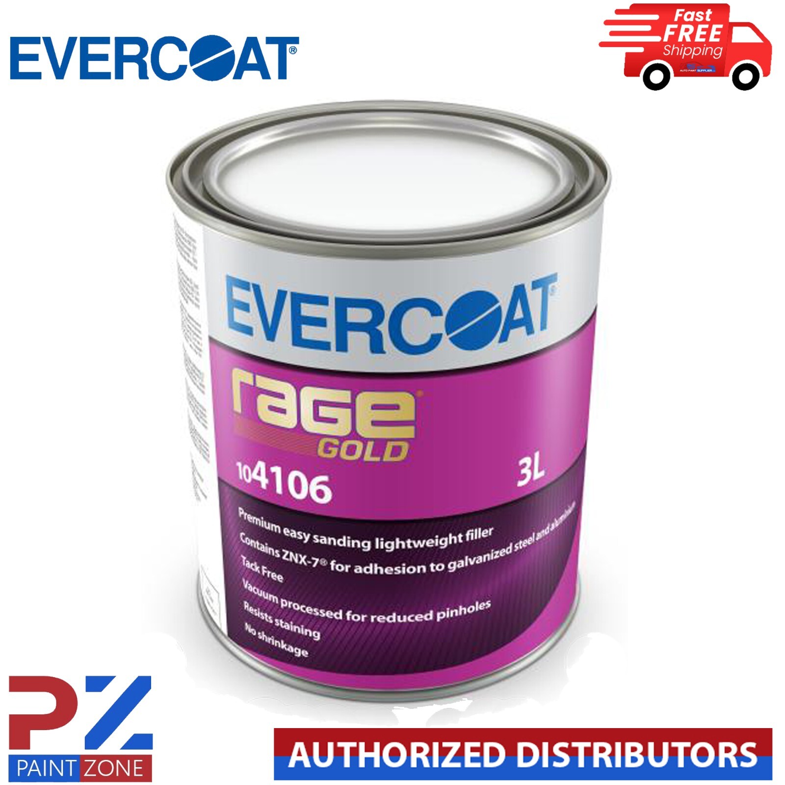 EVERCOAT RAGE GOLD 104106 RAGE GOLD POLYESTER BODY FILLER WITH BPO ...