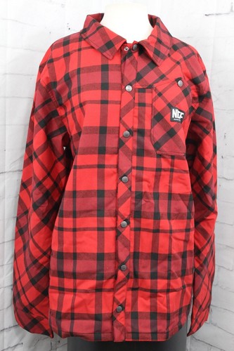 Neff Jeff Insulated Snap Front Flannel Jacket, Men's Large, Red New ...