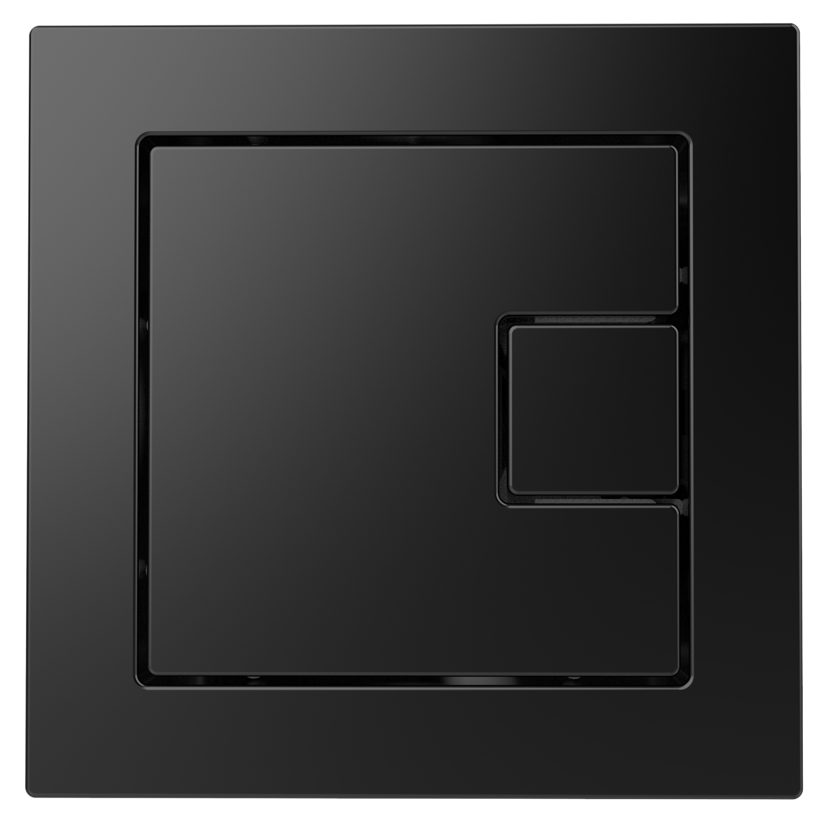 Matt Black Pneumatic Toilet Cistern Dual Flush Push Button Air Assisted ...