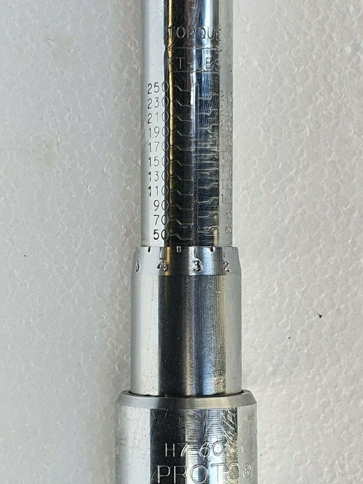 PROTO H7-6014C Torque Wrench, Use Interchangeable Head, 1/2" Drive, 50 ...