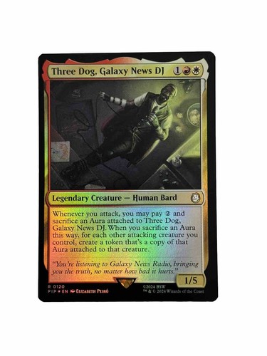 MTG Three Dog, Galaxy News DJ Fallout PIP 0120 Foil Rare NM | eBay