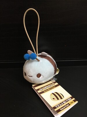 Honey Bee Dango Plush BLUE 6cm Small Stuffed Keychain Kiddleton Fukuya ...