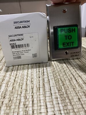 Securitron Emergency Exit Button Single gang W/ 30 second release EEB2 ...