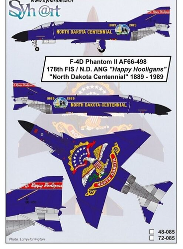 Syhart 1/48 F-4D Phantom II 178th FIS / ND ANG Happy Hooligans ...