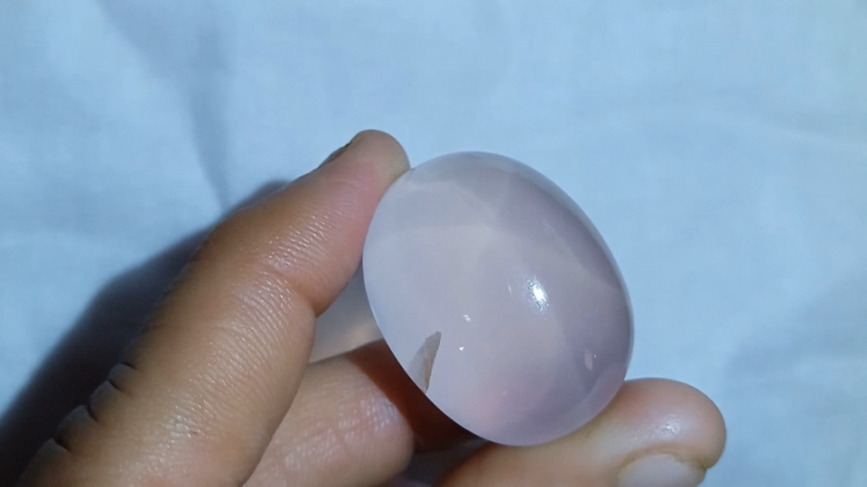 117 Ct 31.2x24.7 MM Natural Rose Quartz Crystal 6 Ray Star Oval Shape ...