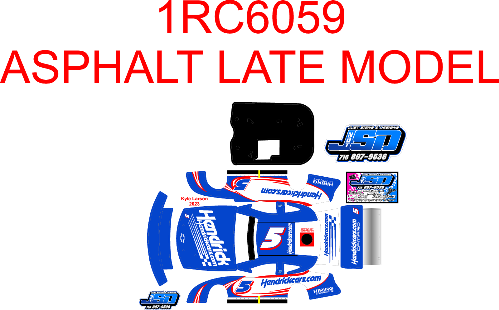 1RC ASPHALT LATE MODEL 1RC6059 WRAP Kyle Larson 2023 | eBay