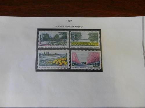 Lot of 21 United States 1969 Stamps Beautification, Apollo 8, Ike, more ...