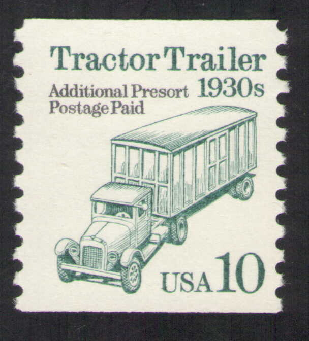 US. 2457. 10c, Tractor Trailer 1930s. Coil Single. MNH 1991 | eBay