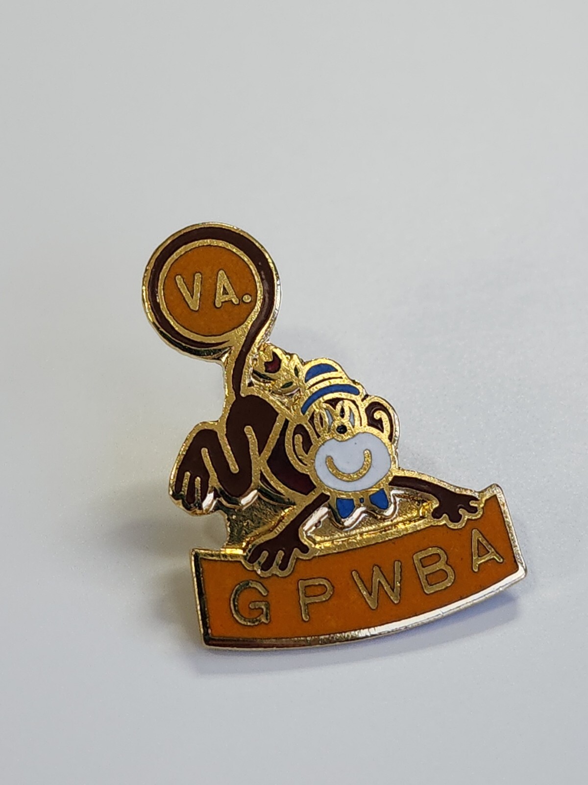 GPWBA VA Lapel Pin Women's Bowling Association Smiling Monkey | eBay