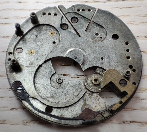 Pocket Watch - Main Plate - Platina - Part 40.4 mm For parts and spares ...