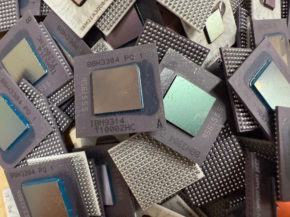 1 lb 454 grams IBM Gold Ceramic CPUs / BGA for Gold Scrap/Gold Recovery ...
