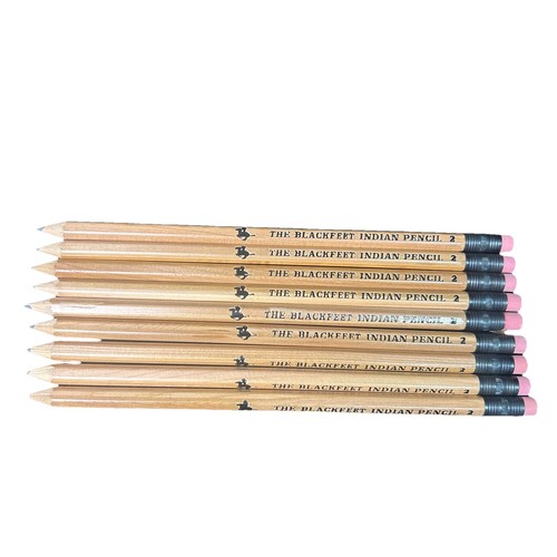 VINTAGE Blackfeet Indian Pencils Box of 9 No. 2 Collectible Rare Made ...