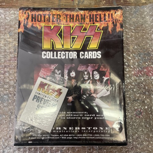 KISS Hotter Than Hell 1997 Collector Cards SELL SHEET 8x11" With Cards ...