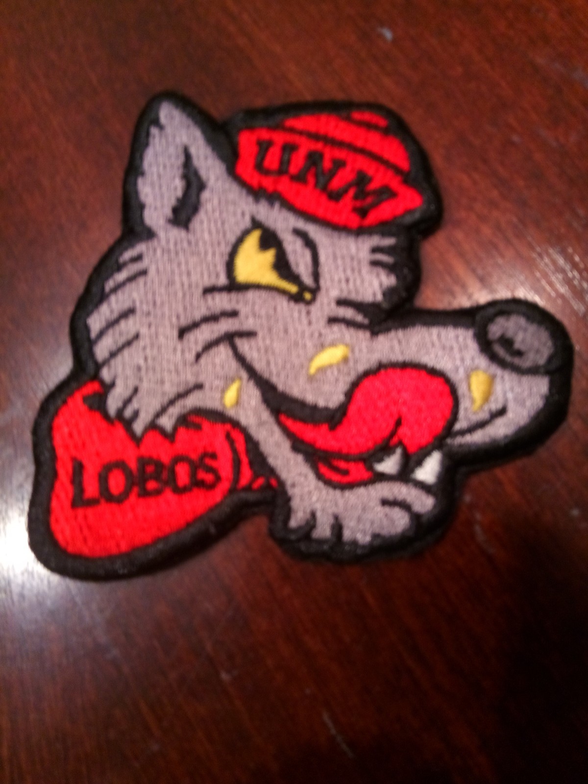 UNM University of New Mexico LOBOS vintage iron on embroidered patch 3 ...