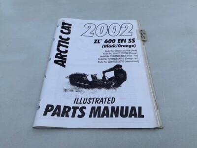 2002 Arctic Cat ZL600 EFI SS Snowmobile PRINTED Parts Manual Original ...