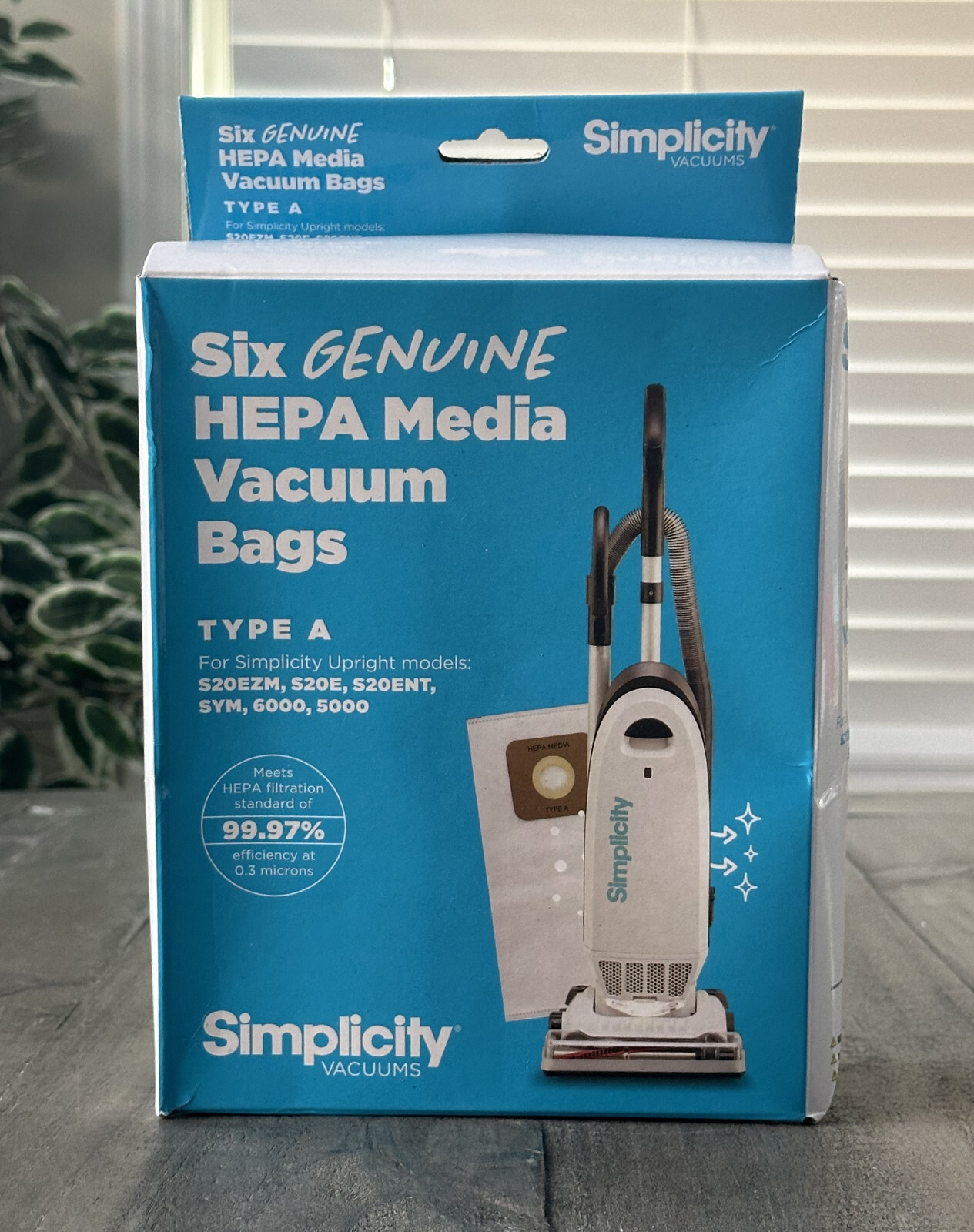 Simplicity 6 Vacuum Bags Type a Symmetry & 6 Series HEPA Media SYM 6000 ...