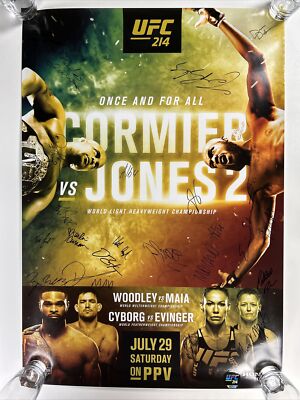 UFC 214 Jon Bones Jones Vs Daniel DC Cormier 2 Signed Event Poster SBC ...