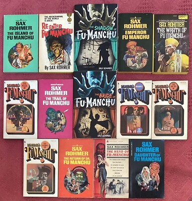 FU MANCHU~Complete 14 Book Sax Rohmer Collection~Most Vintage~Free ...