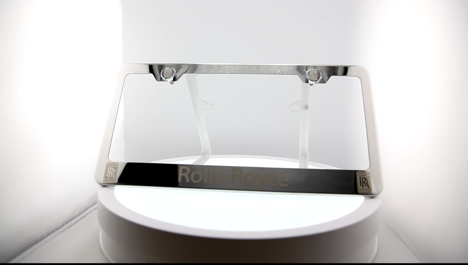 T304 Chrome Polished Rolls Royce Laser Etched Engraved License Plate ...