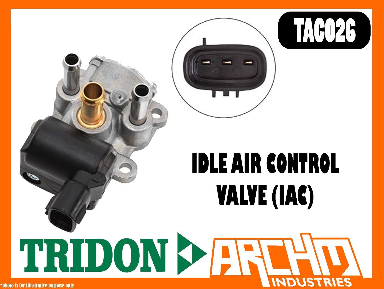 TRIDON TAC026 - IDLE AIR CONTROL VALVE (IAC) - 3 PINS - ACTUATING ...