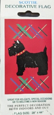 New Creative Enterprises Scottie Decorative Flag 28x44 In | eBay