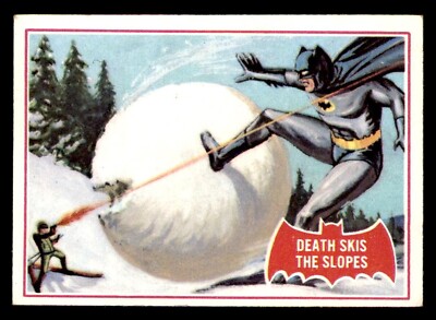 1966 Topps Batman A Series Red Bat #22A Death Skis the Slopes EX *e1 | eBay