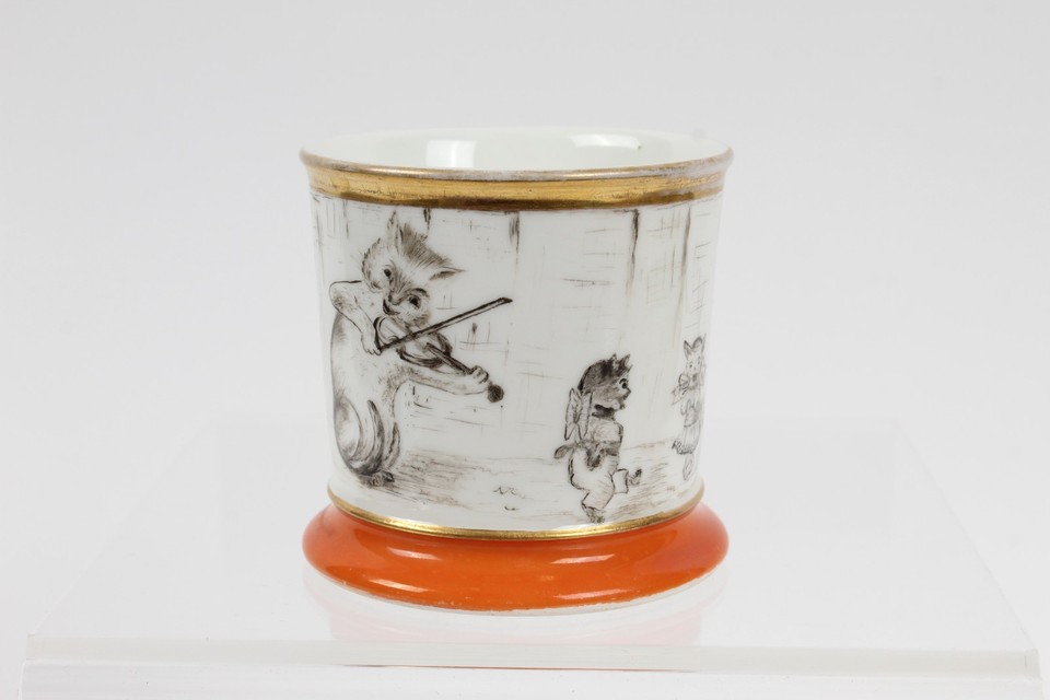 CAT / KITTENS - Antique Occupational ShavIng Mug Porcelain Story ...