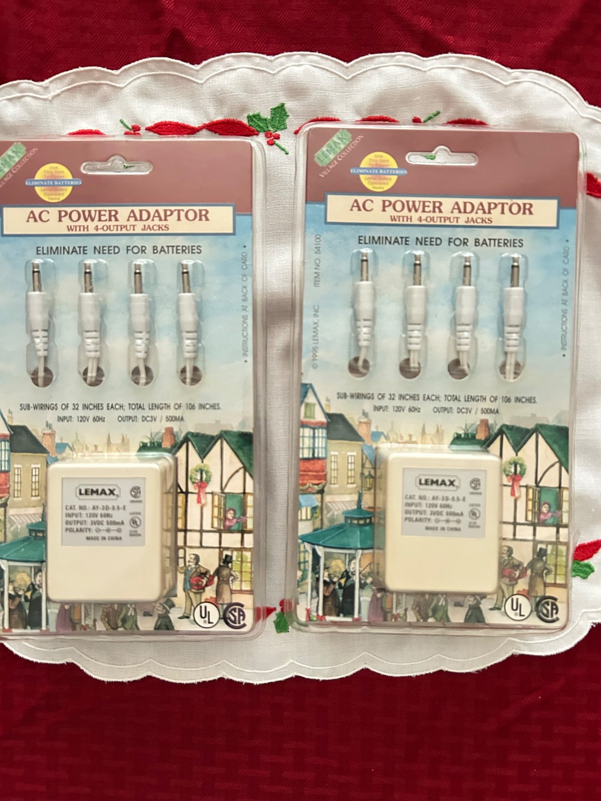 Lemax AC Power Adapter 4 Output Jacks Item #54100 1995 New in Package ...