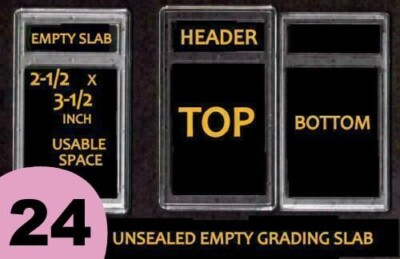 24 EMPTY Unsealed Graded Card Slabs HOLDER for GRADING USA | eBay