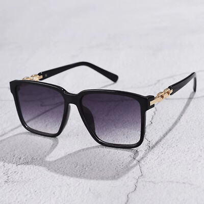 Designer Sonnenbrille Stylisch Oversized Brille Cool Schwarz Gold 5227 ...