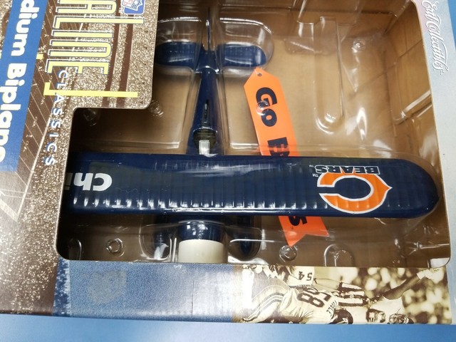 Ertl NFL Chicago Bears Goaline Classics Stadium Biplane Bank Vtg 1996 ...