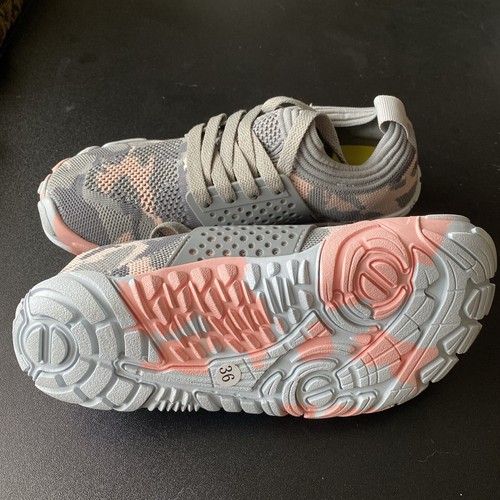 Woman's Barefoot Shoes Joomra size 6 Gray/Pink Lace Up Sports Shoes | eBay