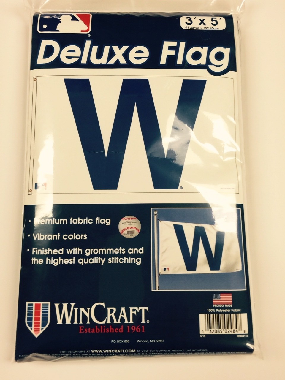CHICAGO CUBS ~ Official MLB Licensed 3x5 Foot "W" Win Deluxe Flag ...