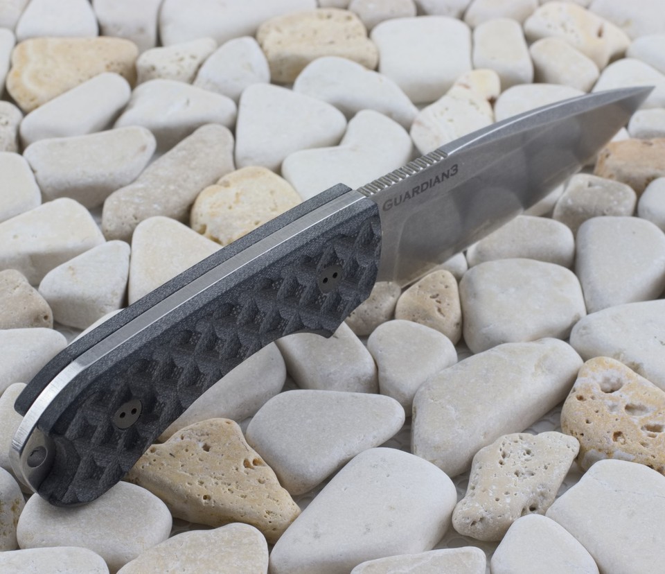 Bradford Guardian 3 Black Fixed Blade Knife G10 Handle Full Tang FE001A ...