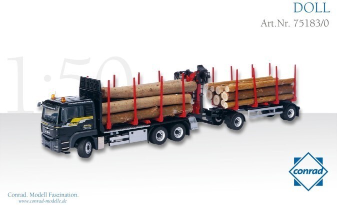 Conrad 75183 DOLL on MAN TGS M Euro5 - NEUHAUSER 3+2 Axles w/Crane 1/50 ...