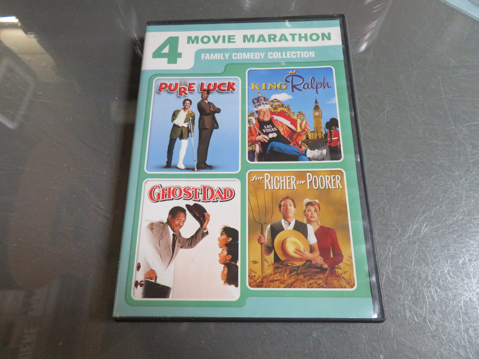 4 Movie Collection(DVD)Pure Luck,King Ralph,Ghostdad,For Richer or ...
