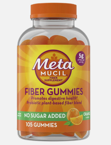 Meta Mucil Fiber Gummies - No Sugar Added, Orange, 105 Gummies - EXP ...