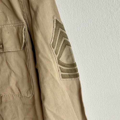 WWII US Army Officer Shirt Patched 17th Airborne Division NCO MSG | eBay