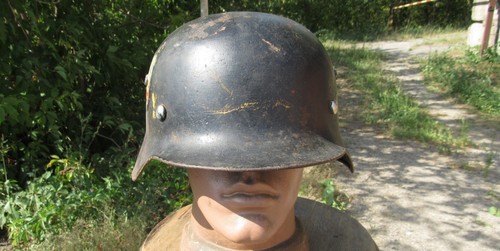 Original-Authentic WW2 WWII Relic German helmet Wehrmacht Stamp MFR ...