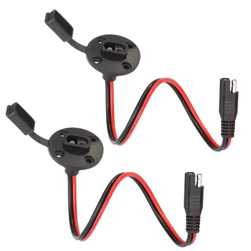 SAE Power Socket Sidewall Port Connector Extension 16AWG Cable, 2 Pin ...