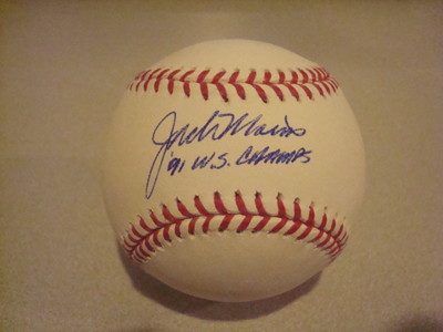 Jack Morris AUTOGRAPHED OFFICIAL MAJOR LEAGUE BASEBALL SIGNED 1991 WS ...