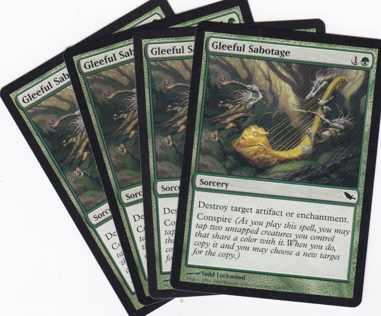 MTG: Shadowmoor: Gleeful Sabotage X 4 | eBay