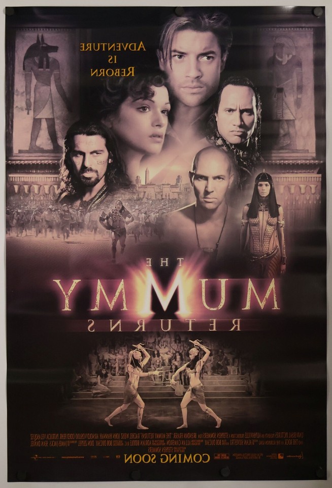 The Mummy Returns - original DS movie poster 27x40 D/S Rock | eBay