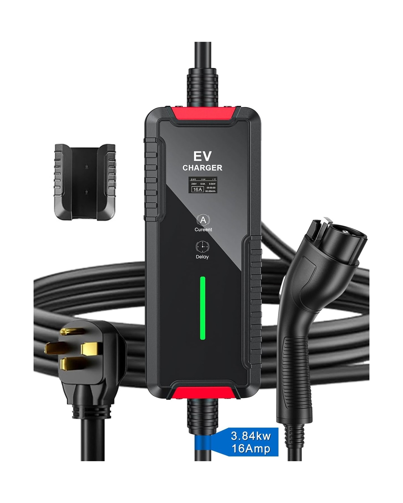 Extra Long Ev Charging Cable , 16A Portable Electric Vehicle Charging ...