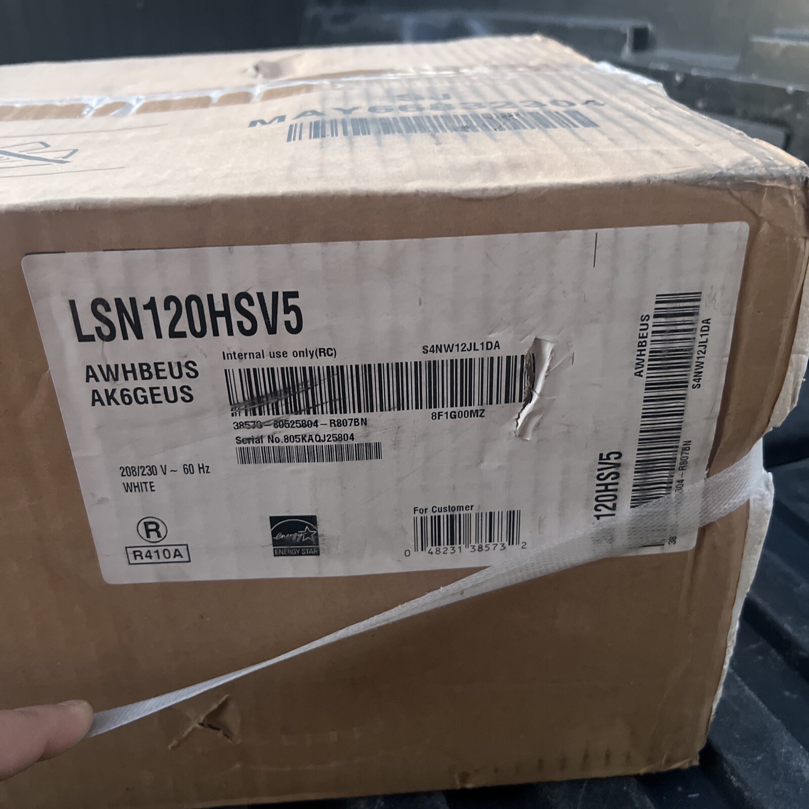 LG+LSN120HSV5+DUALCOOL+12%2C000+BTU+Dual+Inverter+-+White for sale ...