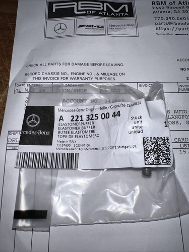 Genuine Mercedes-Benz Power Steering Pump Insulator A 2213250044 Buffer ...