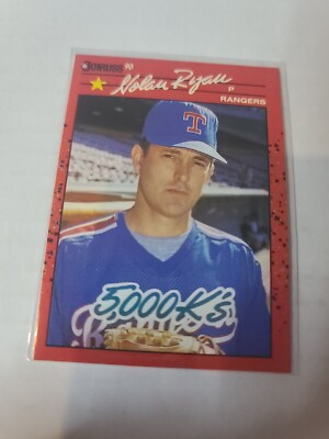 1990 Donruss 5000K Nolan Ryan #659 ERROR Card No Period after Inc ...